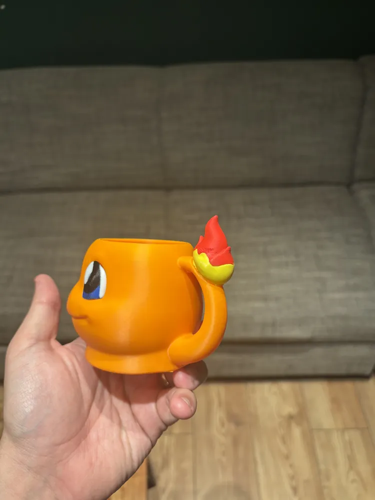 Charmander Pokemon – Mug / Pen Holder (Multipart) - Free 3D Print Model ...