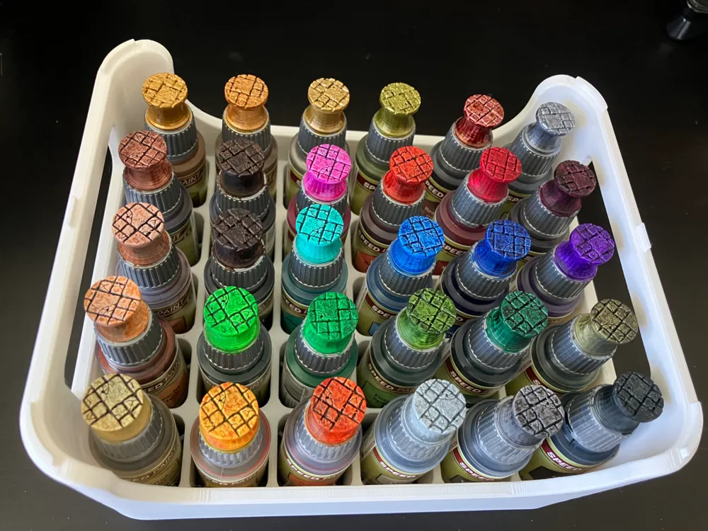 Army Painter and Vallejo paint slim cap topper - Free 3D Print Model ...