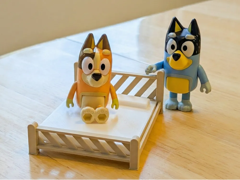 Bluey - Bandit and Chilli Bed (Miniature/Model) - Free 3D Print Model ...