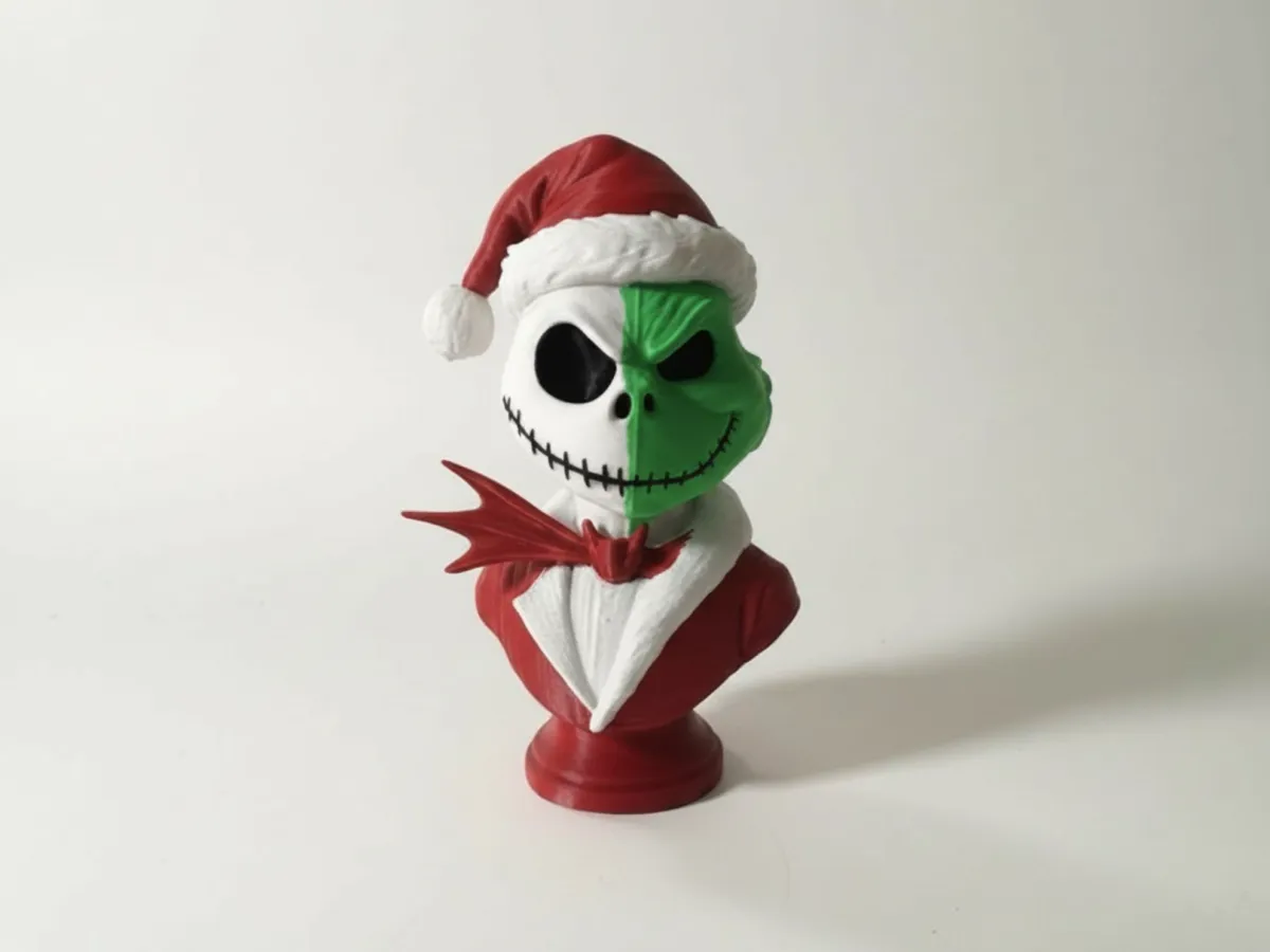 Grinch & Jack Skellington Christmas Bust by 3DPrint_Masters MakerWorld ...