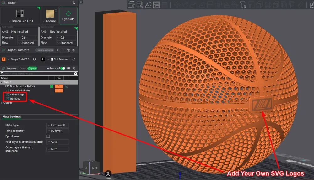 Peba - Airless Basketball (Customizable Logo) by eclien MakerWorld ...