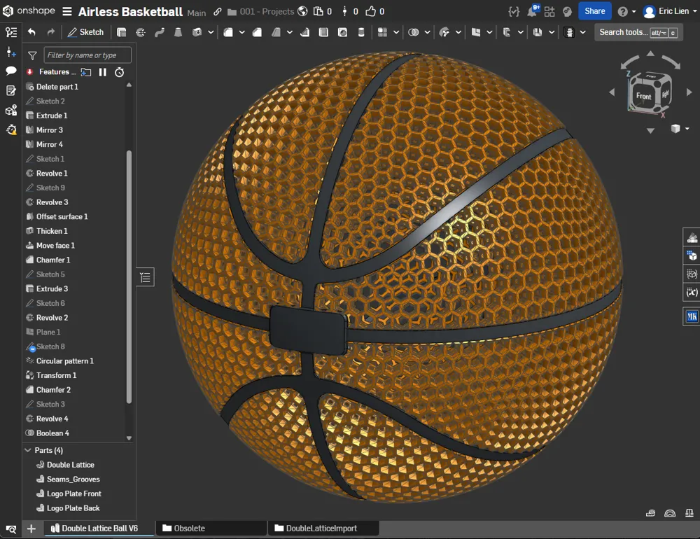 Peba - Airless Basketball (Customizable Logo) - Free 3D Print Model ...