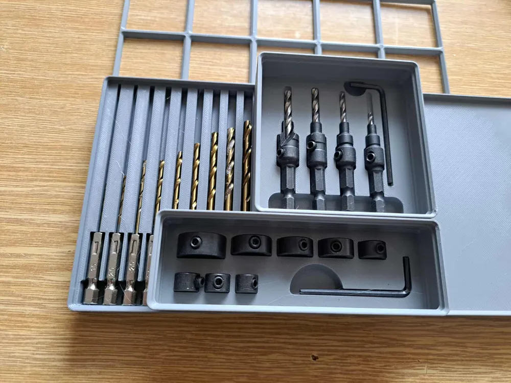 Gridfinity hex drill bit holder metric (13pcs) by Pepe_Lopez MakerWorld ...