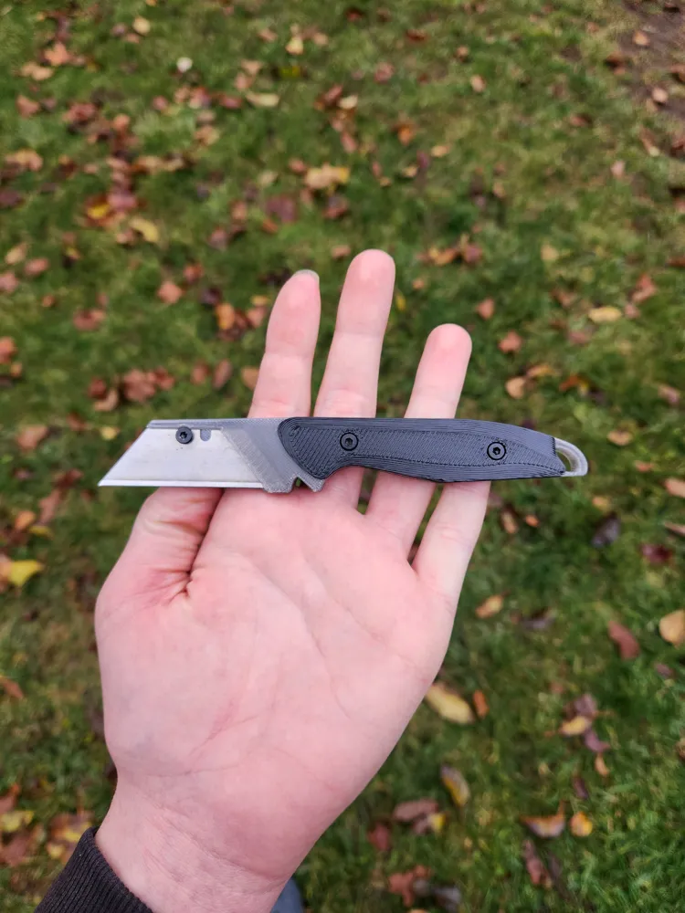 EDC Utility knife, fixed blade with sheath . v7 - Free 3D Print Model ...