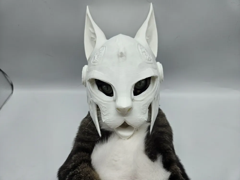 Mythic Feline Mask Fantasy Cosplay Helmet for Cats - Free 3D Print ...