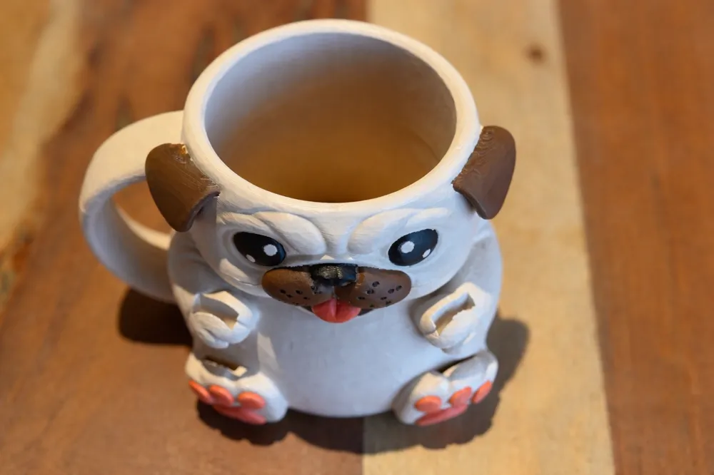 Cute Pug Ice Cream Pints Holder - Free 3D Print Model - MakerWorld