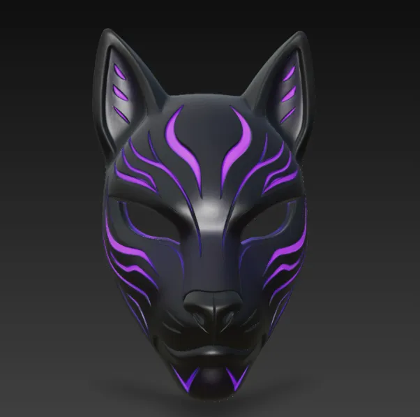 TDC OniForge: CyberFox Mask – Cyber Fox Oni Mask - Free 3D Print Model - MakerWorld