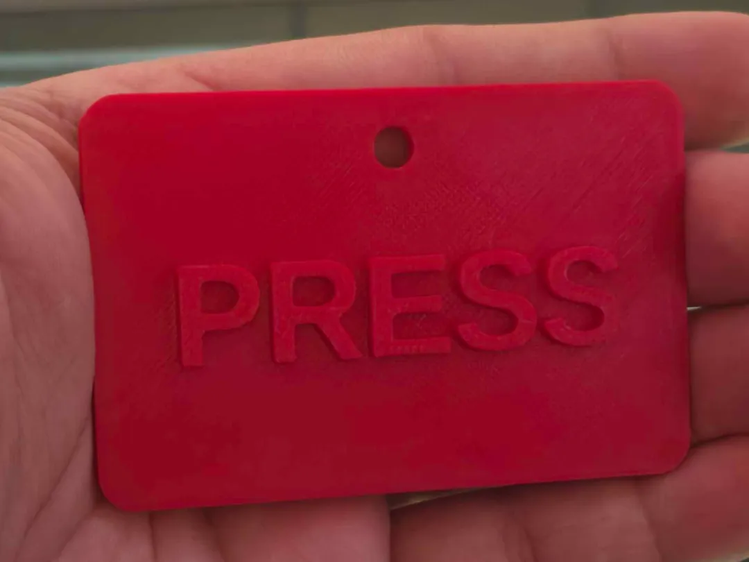 Press badge V1 - Free 3D Print Model - MakerWorld