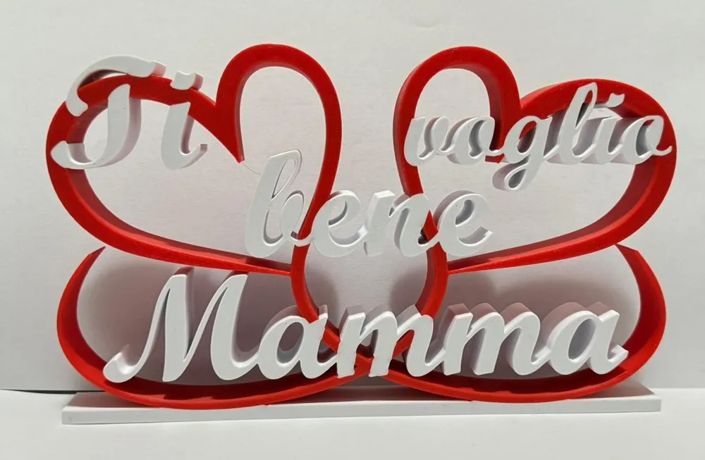 Festa Della Mamma Dono Cuori Ti voglio bene Mamma - Modello di stampa ...