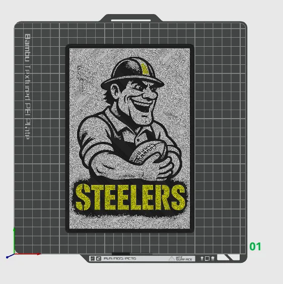 Steelers Mascot Hueforge by jc unboxed MakerWorld: Download Free 3D Models