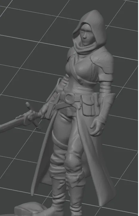 DnD Human Female Rogue 28mm by Amlan MakerWorld: Download Free 3D Models