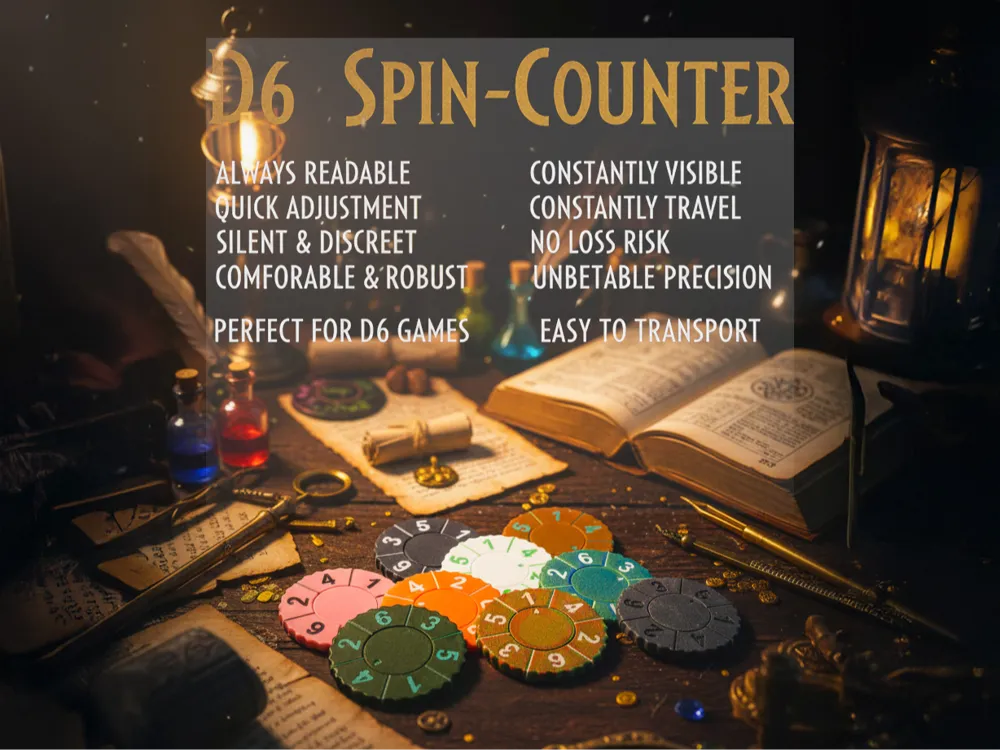 D6 Spin-Counter - Free 3D Print Model - MakerWorld