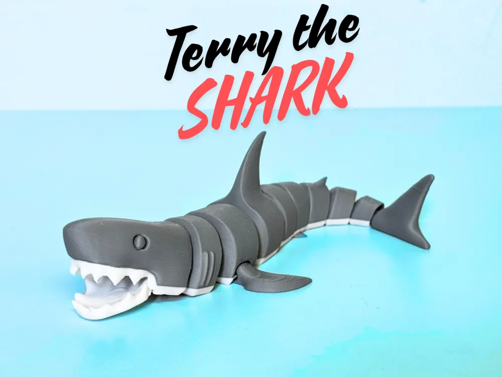 Terry The Articulated Shark - Free 3D Print Model - MakerWorld