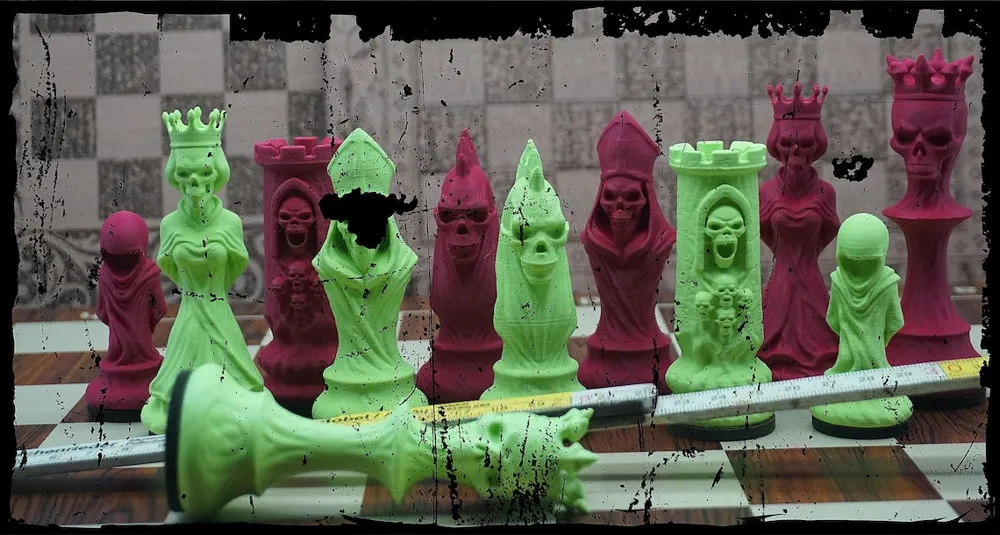 Horror Chess - Set + Bonus Rook - Free 3D Print Model - MakerWorld