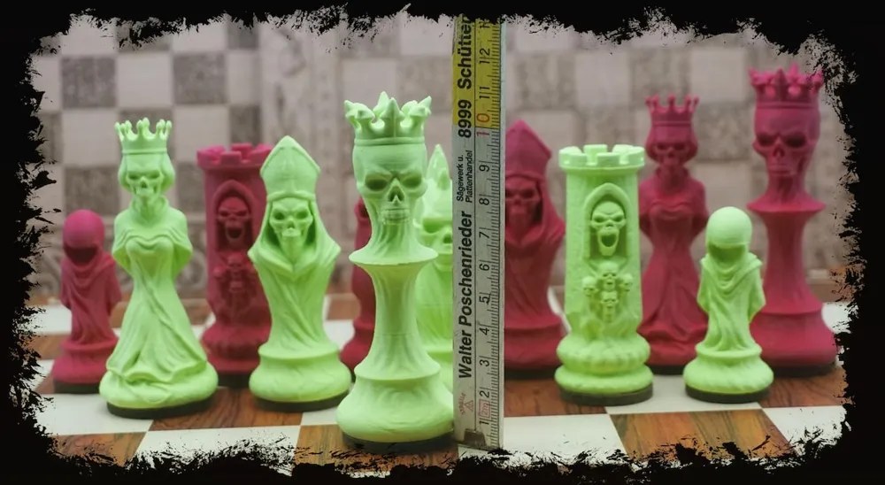 Horror Chess - Set + Bonus Rook - Free 3D Print Model - MakerWorld