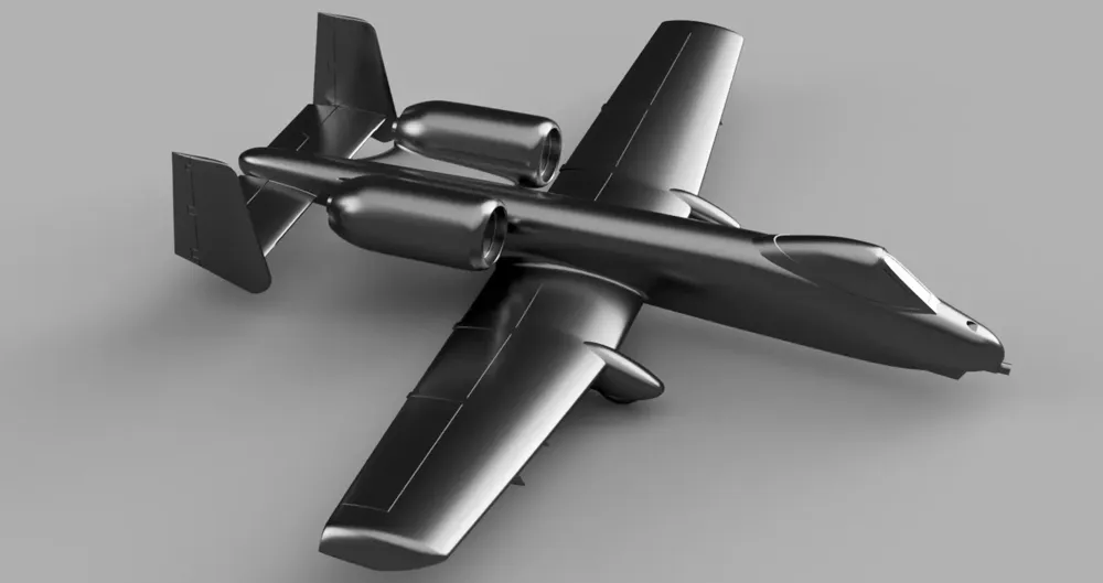A-10 Warthog Thunderbolt II attack aircraft model A1 mini printable by ...