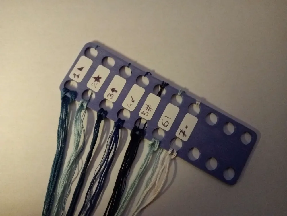 Simpe cross-stitch floss/thread organiser board by Ferret Thread ...