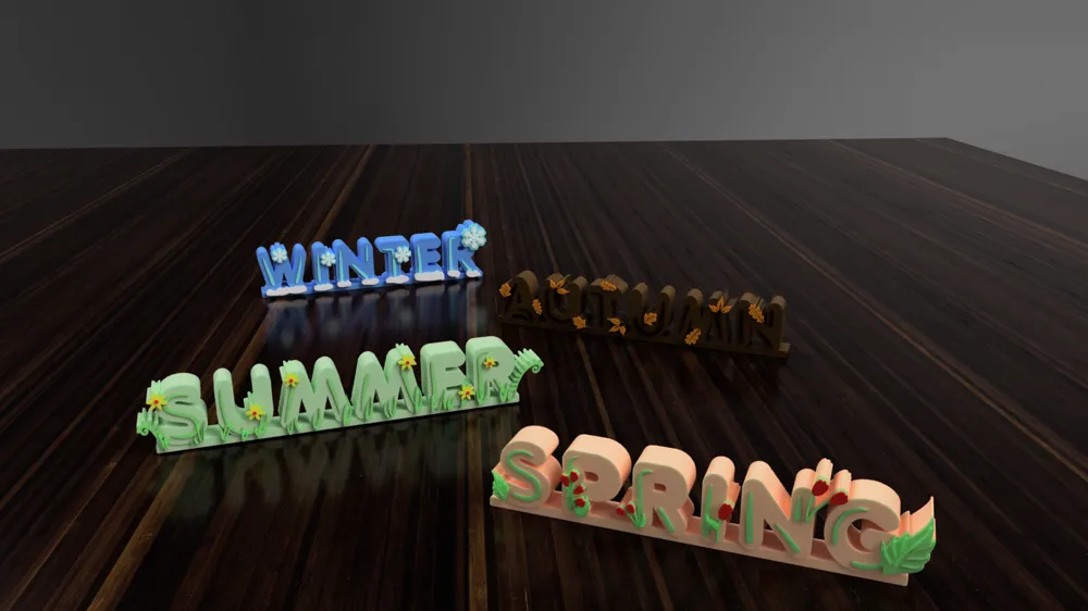 Four Seasons - Spring / Summer / Autumn / Winter by 3D Designs by ...