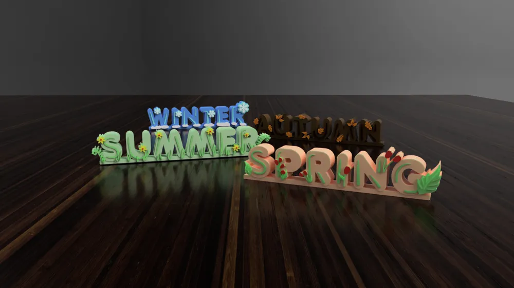 Four Seasons - Spring / Summer / Autumn / Winter by 3D Designs by ...
