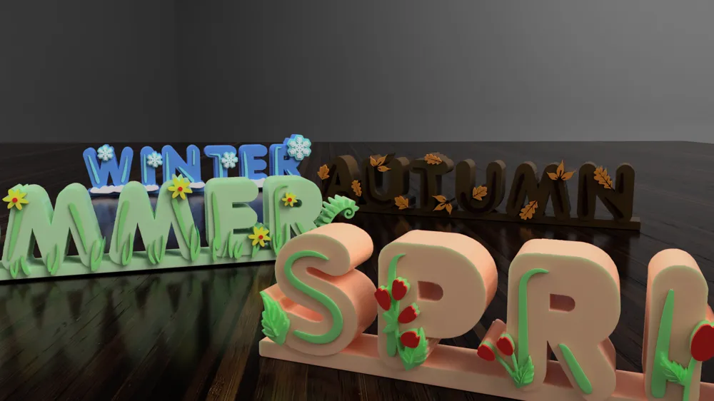 Four Seasons - Spring / Summer / Autumn / Winter by 3D Designs by ...
