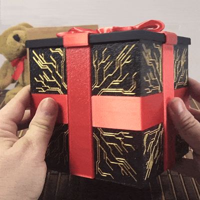 Techno Tile for Exploding Gift Box by ozylot - MakerWorld