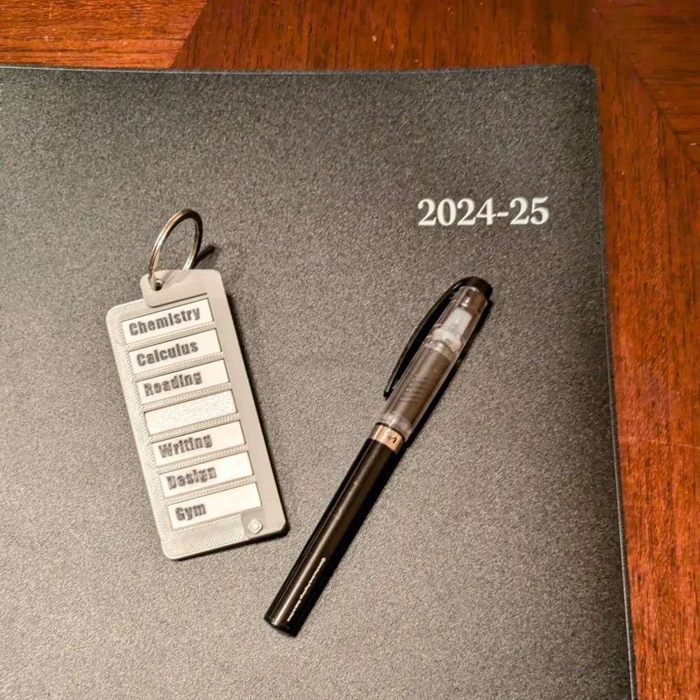 Class Schedule Keychain by flibbert - MakerWorld