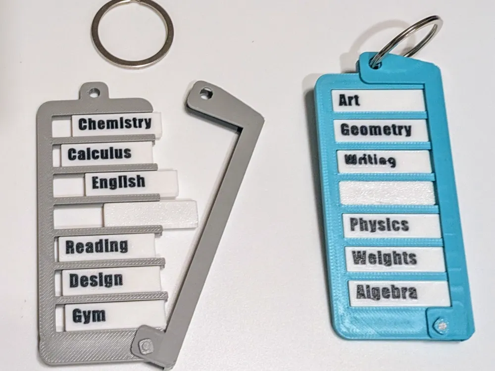 Class Schedule Keychain by flibbert MakerWorld: Download Free 3D Models