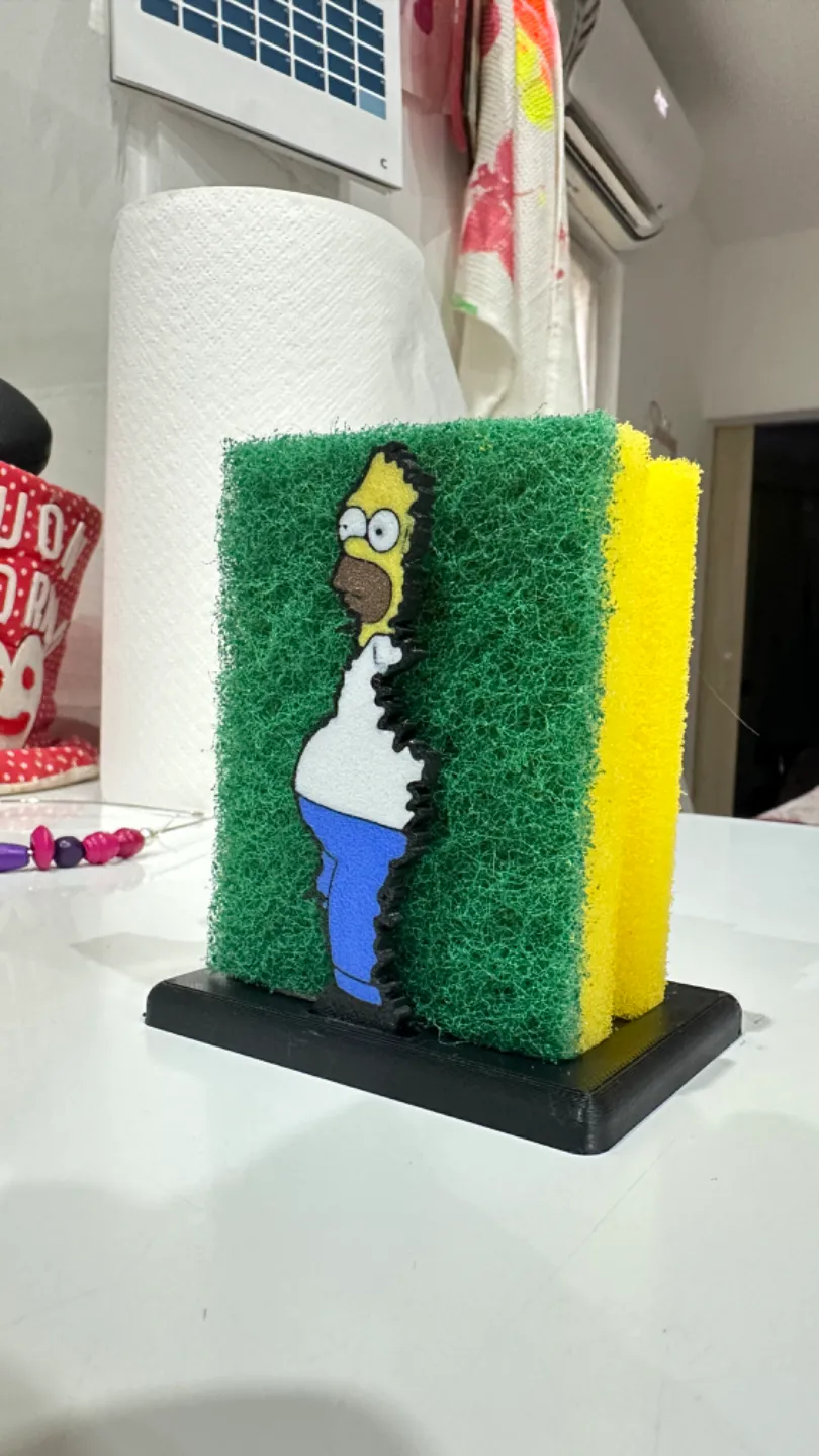 HOMER HEDGE SPONGE HOLDER by Tala16 MakerWorld: Download Free 3D Models