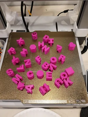 Alphabet Stringer Beads for Dexterity Development - Free 3D Print Model ...