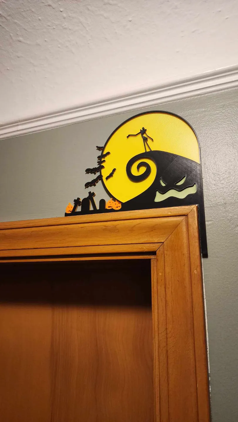 Jack Skellington Nightmare / Halloween Door Topper - Free 3D Print ...