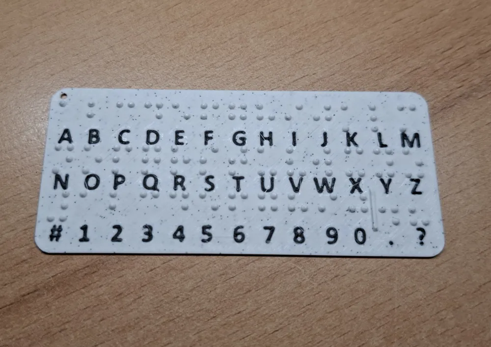 Braille Card - Free 3D Print Model - MakerWorld