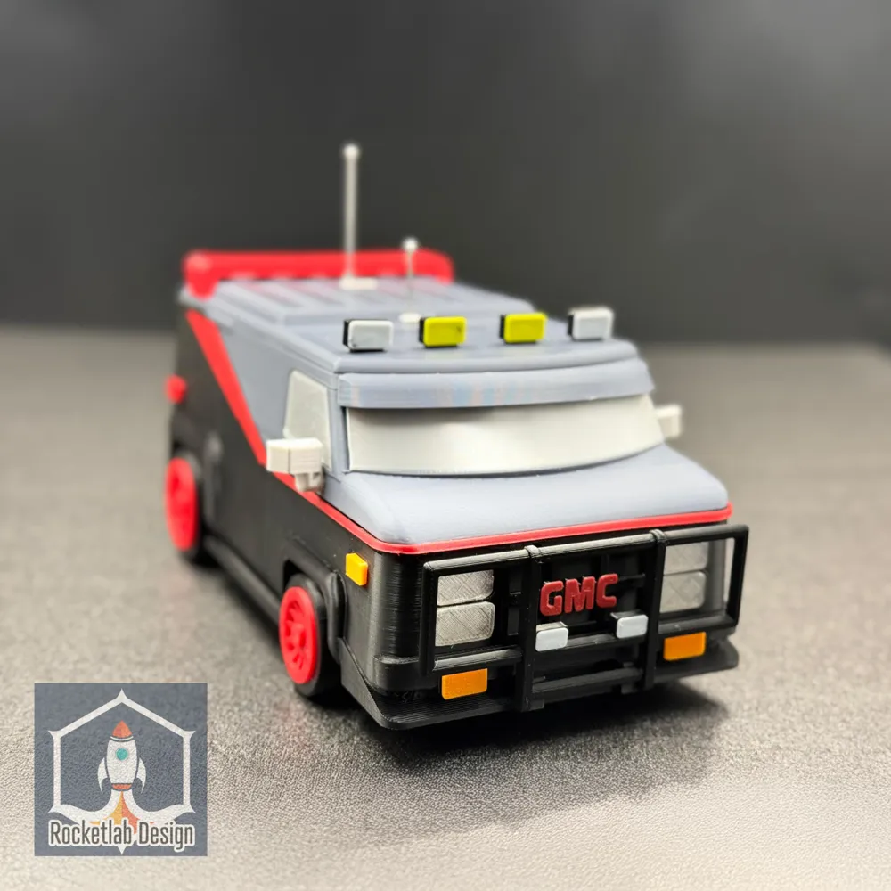 A-Team Van Piggy Bank with Mr. T Minifigure by Rocketlab Design ...