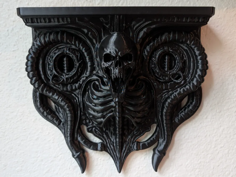 XL Biohorror Wall Shelf–Giger Style Display Mount by Deadmoon ...