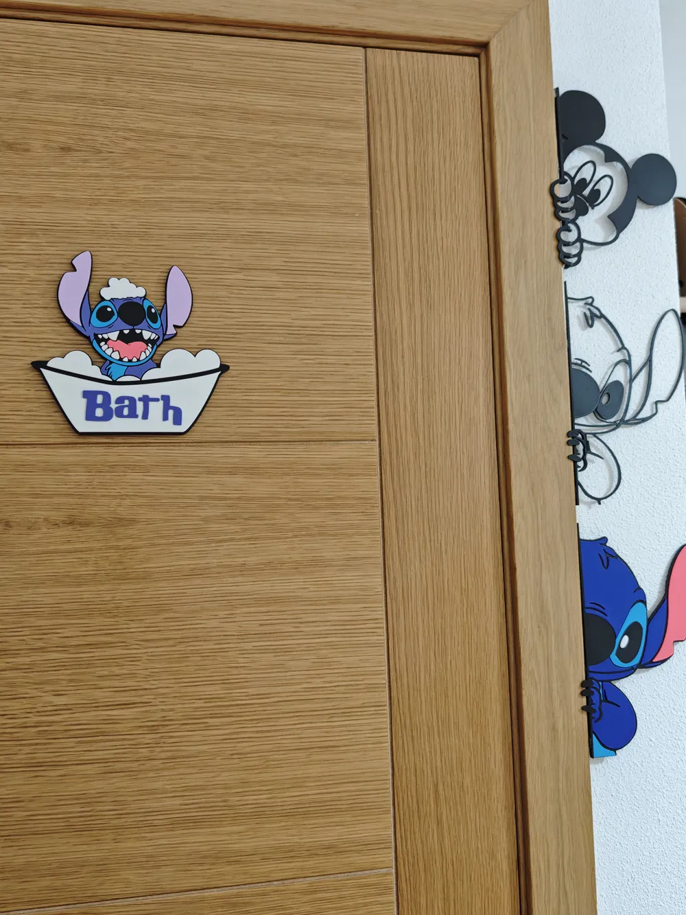Stitch Wall art / Door art (Vertical) - Free 3D Print Model - MakerWorld