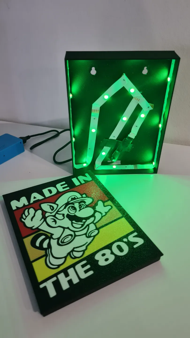 Lightbox Made in the 80´s Mario by justfourprint - MakerWorld