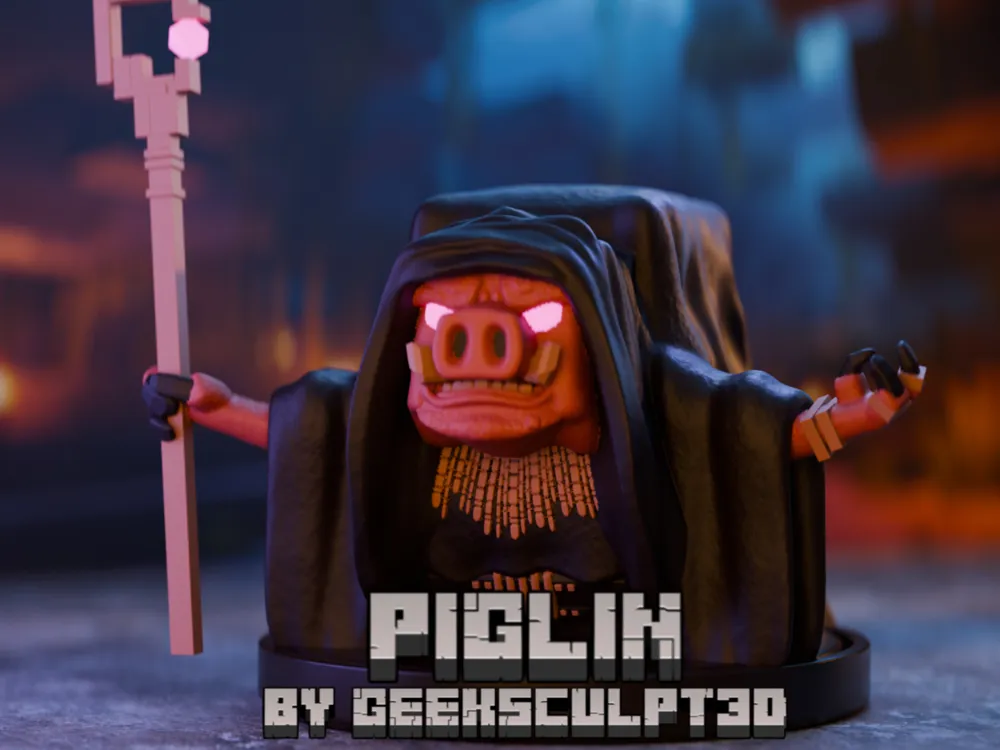 Malgosha—Piglin Mage—Minecraft Fan Art by GeekSculpt3D MakerWorld ...