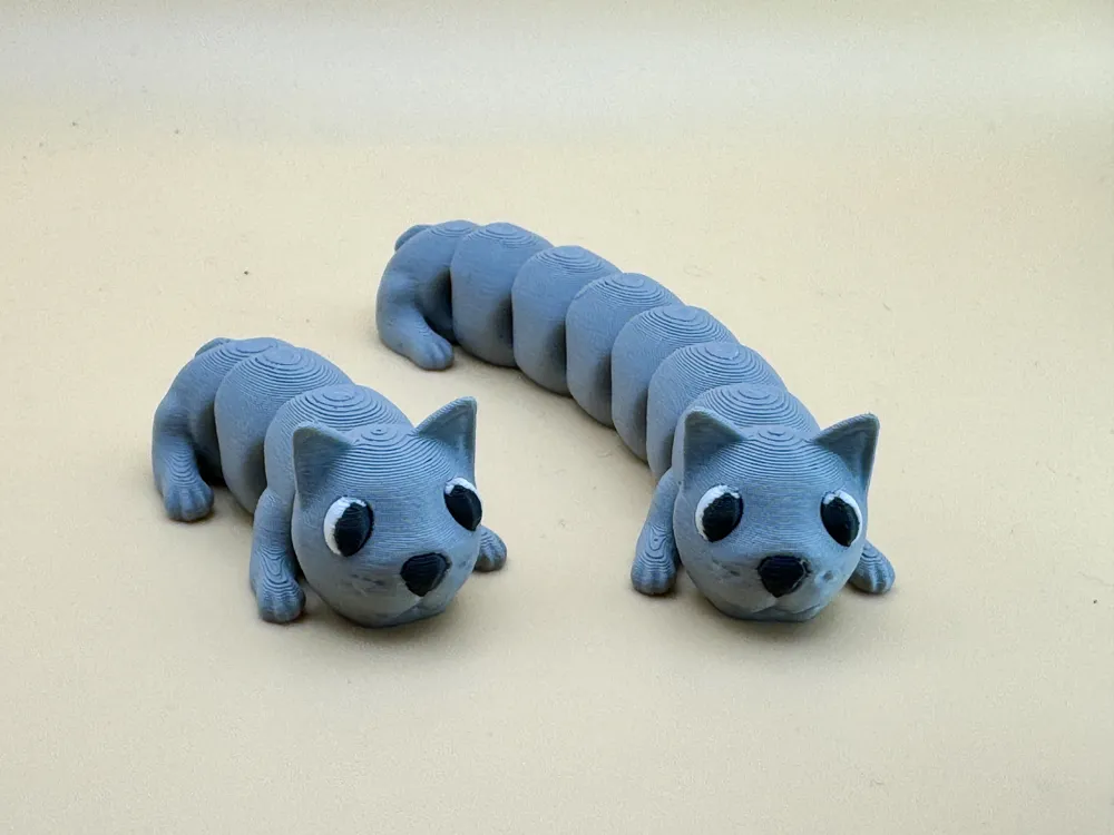 Wiggle Cats – Cute Articulated Flexi Cats PiP - Free 3D Print Model ...
