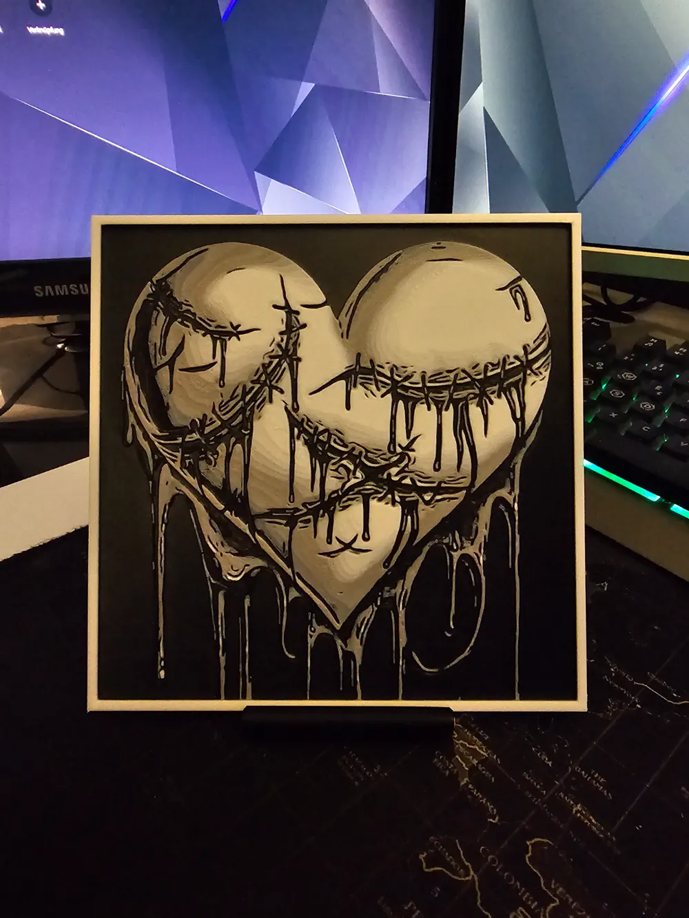 Heart with Scars - HueForge by Think3D - MakerWorld