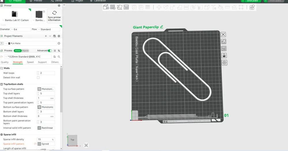 Giant Paperclip (Printer calibration tool) by PDRXtras MakerWorld ...