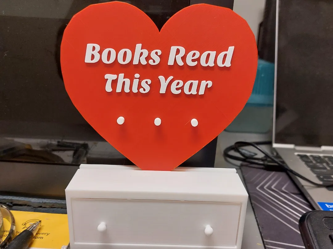 Books read counter - Free 3D Print Model - MakerWorld