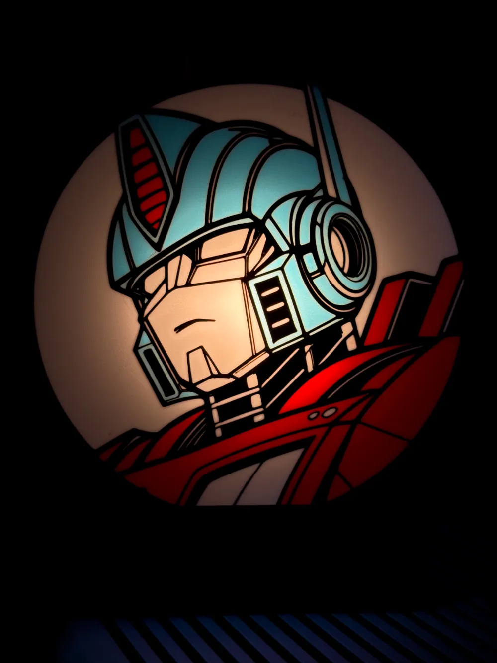Transformer Optimus Prime Mecha Lightbox/wall art - Free 3D Print Model ...