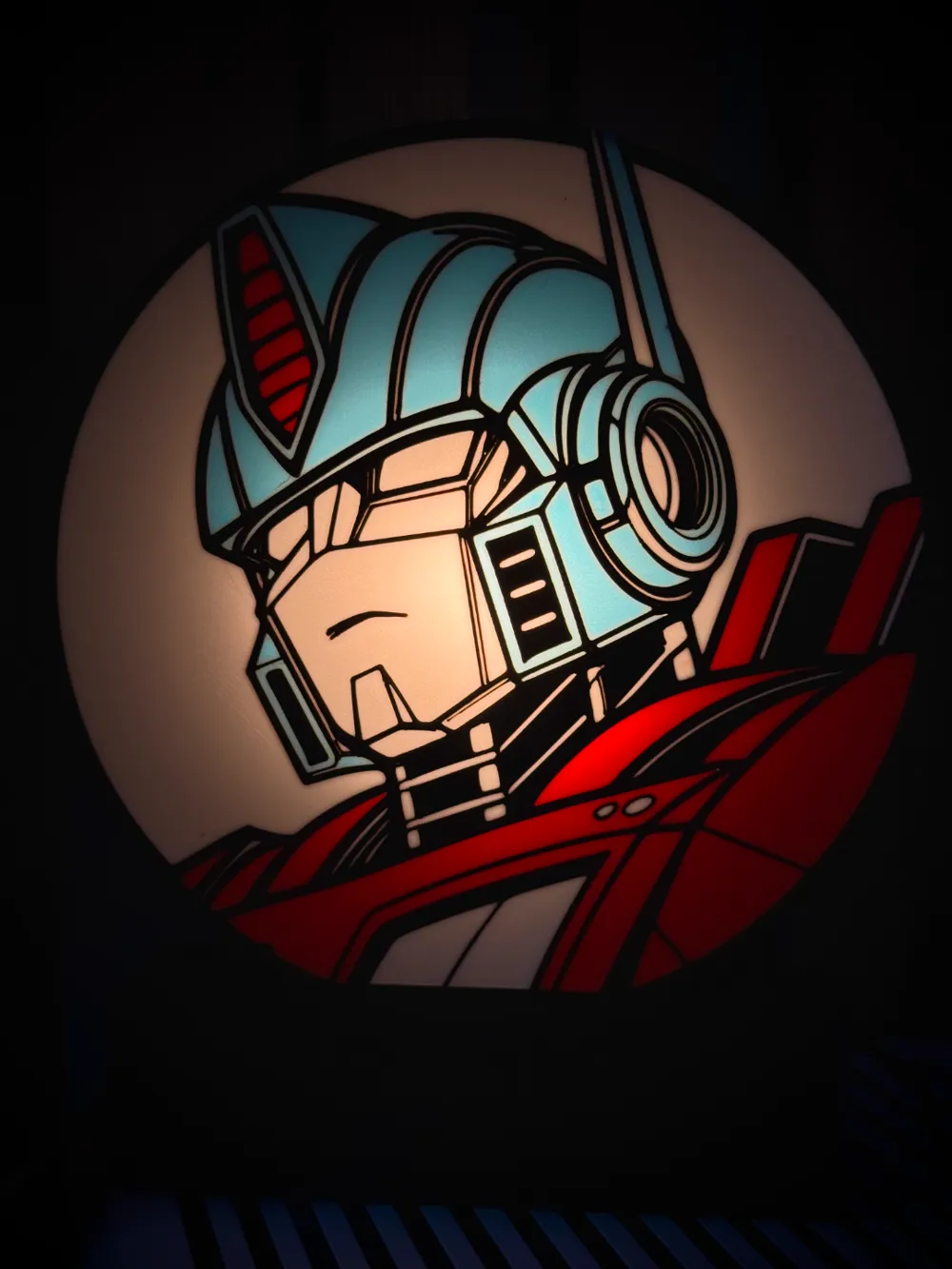 Transformer Optimus Prime Mecha Lightbox/wall art by SG3D - MakerWorld