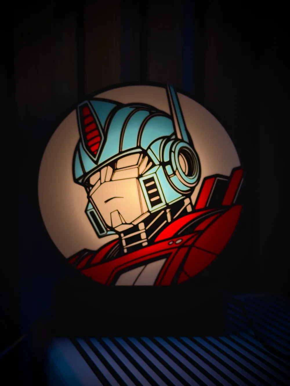 Transformer Optimus Prime Mecha Lightbox/wall art - Free 3D Print Model ...