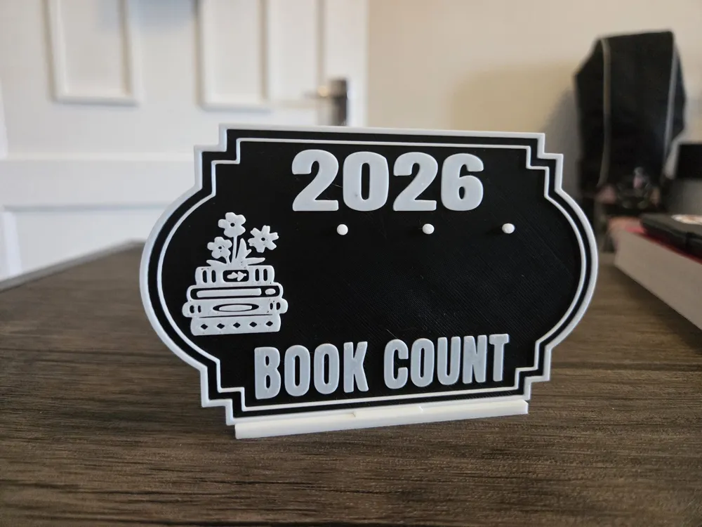 2026 Bookish Gifts Book Counter Tracker - Free 3D Print Model - MakerWorld