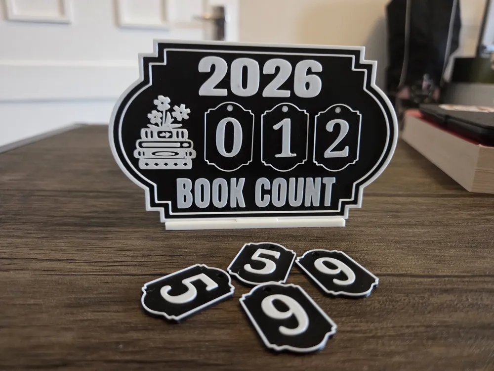 2026 Bookish Gifts Book Counter Tracker - Free 3D Print Model - MakerWorld