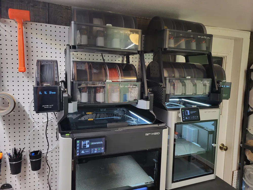 V2 AMS Lift Rack For X1 P1 P2 H2 AMS 1, 2 Pro, HT - Free 3D Print Model ...
