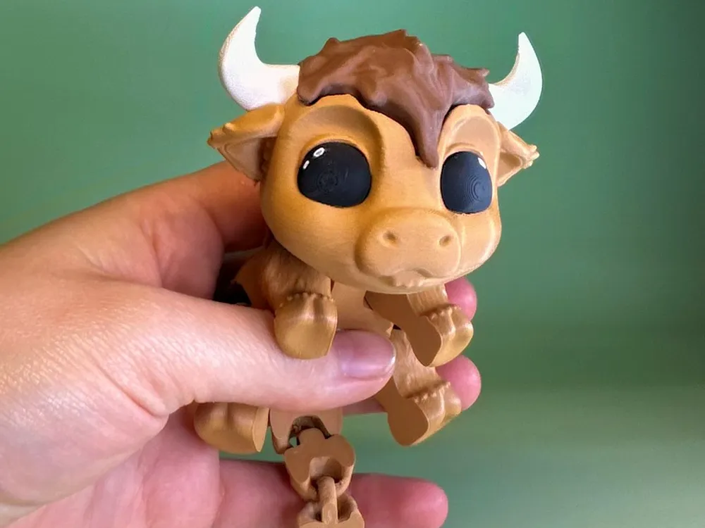 Articulated Highlander Cow - Flexi Fidget cute - Free 3D Print Model ...