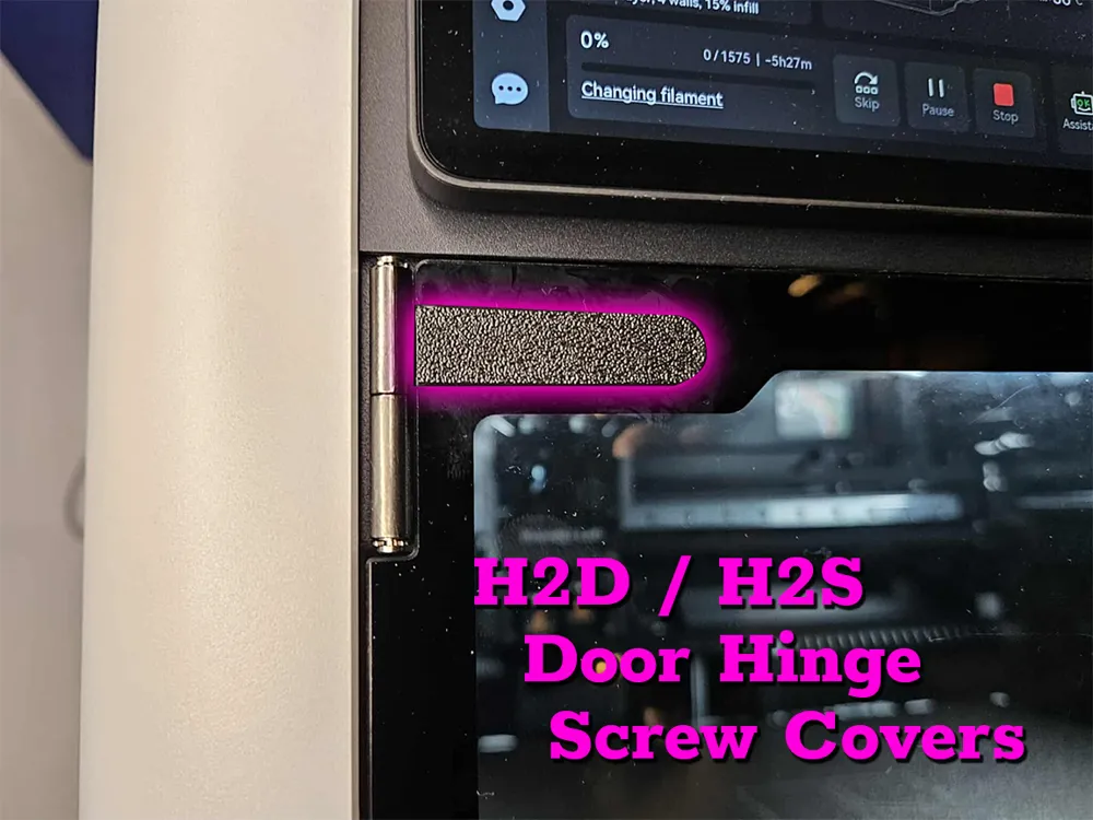 H2D / H2S Door Hinge Screw Cover - Free 3D Print Model - MakerWorld