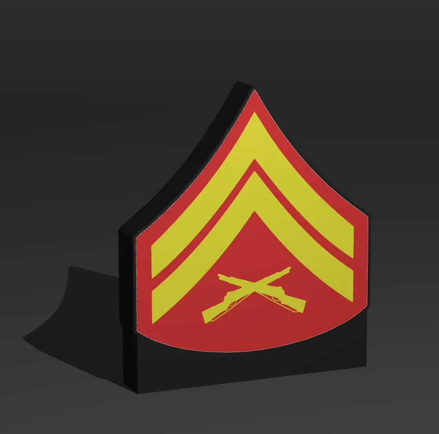 USMC Corporal (E-4) Lightbox - Free 3D Print Model - MakerWorld