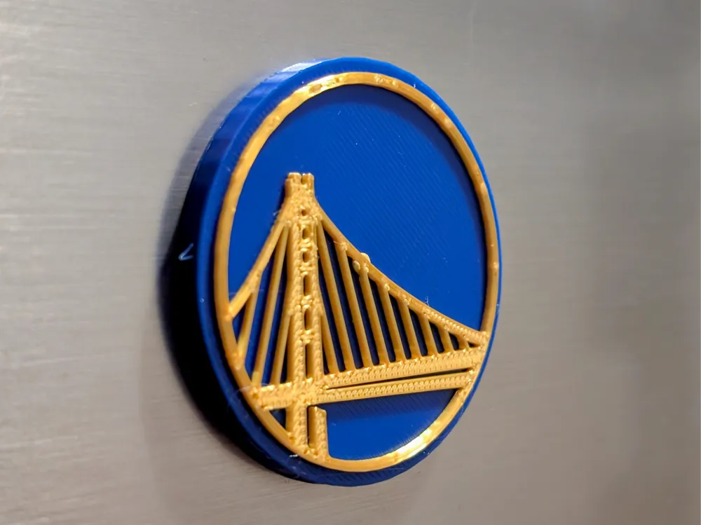 Golden State Warriors - Embossed Fridge Magnet - Free 3D Print Model ...